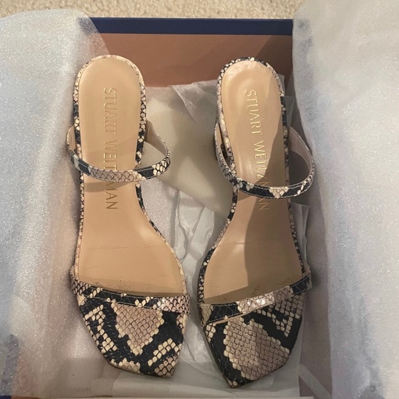 Stuart Weitzman | Shoes | Stuart Weitzman Aleena 75 Python Style Block ...